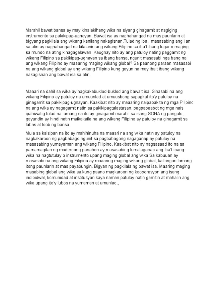 Wikang Filipino | PDF