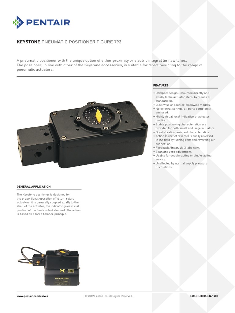 A Pneumatic Positioner With The Unique Option of Either Proximity or ...