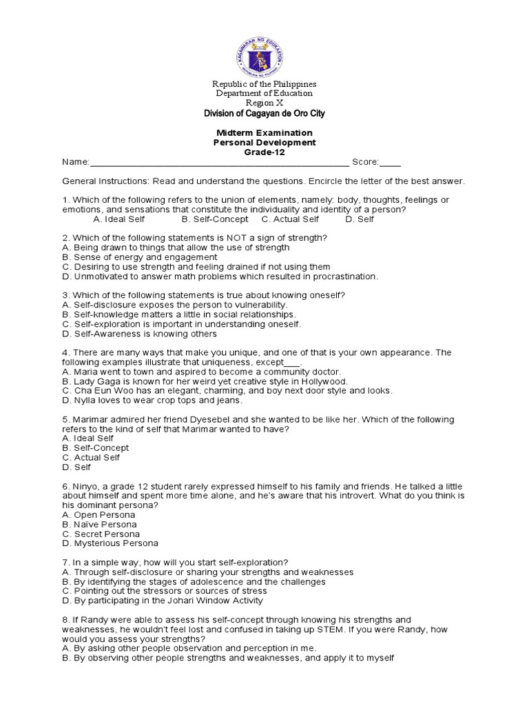 Gr.12 Personality Dev - T | PDF | Feeling | Brain