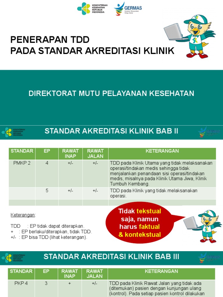 Penerapan TDD Pada Standar Akreditasi Klinik | PDF