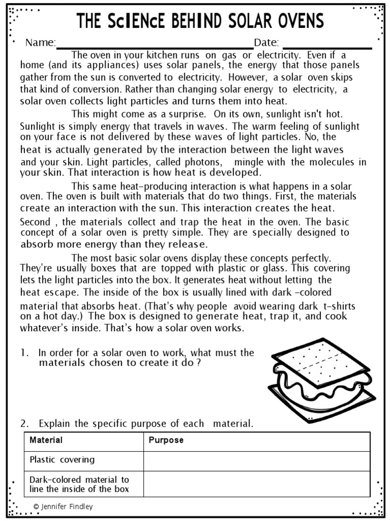 Solar Oven STEM Activity | PDF | Photon | Solar Energy