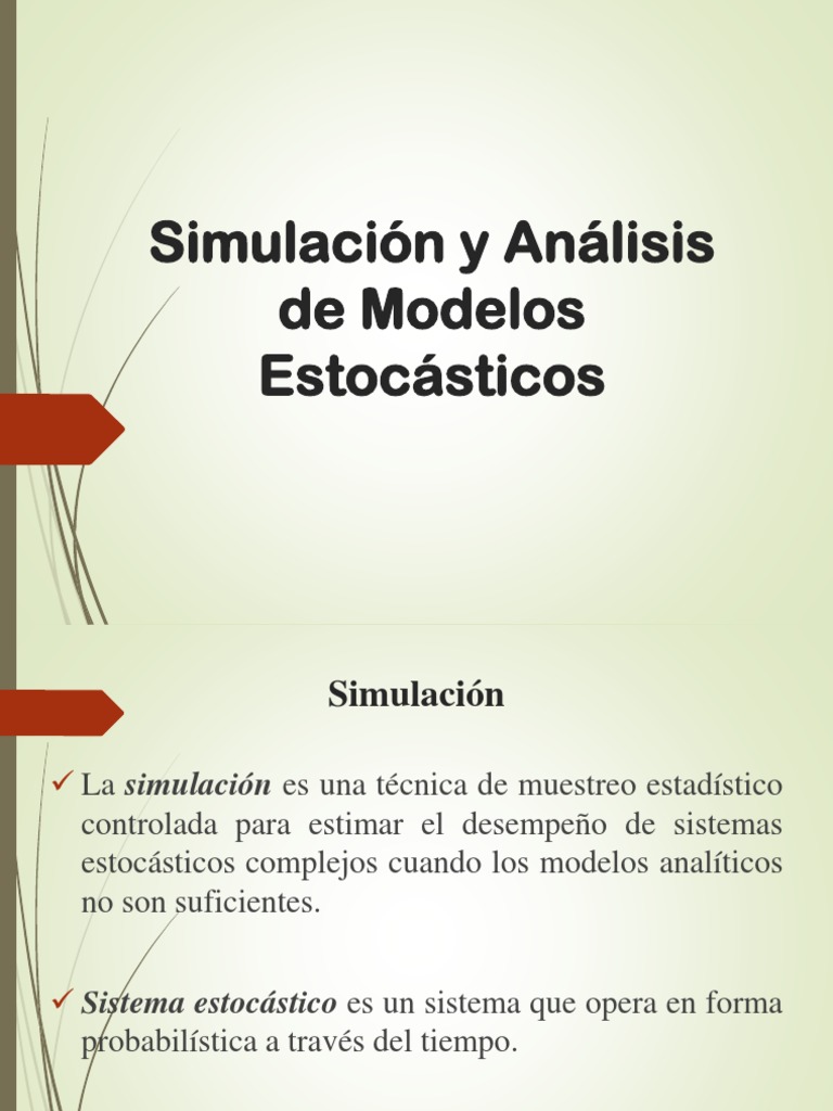 2023-Teoría de Simulación y Modelos Estocásticos | PDF | Simulación | Estocástico