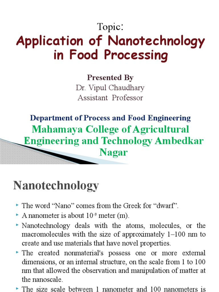 Nano Technology Presentation | PDF | Nanotechnology | Top Down And ...