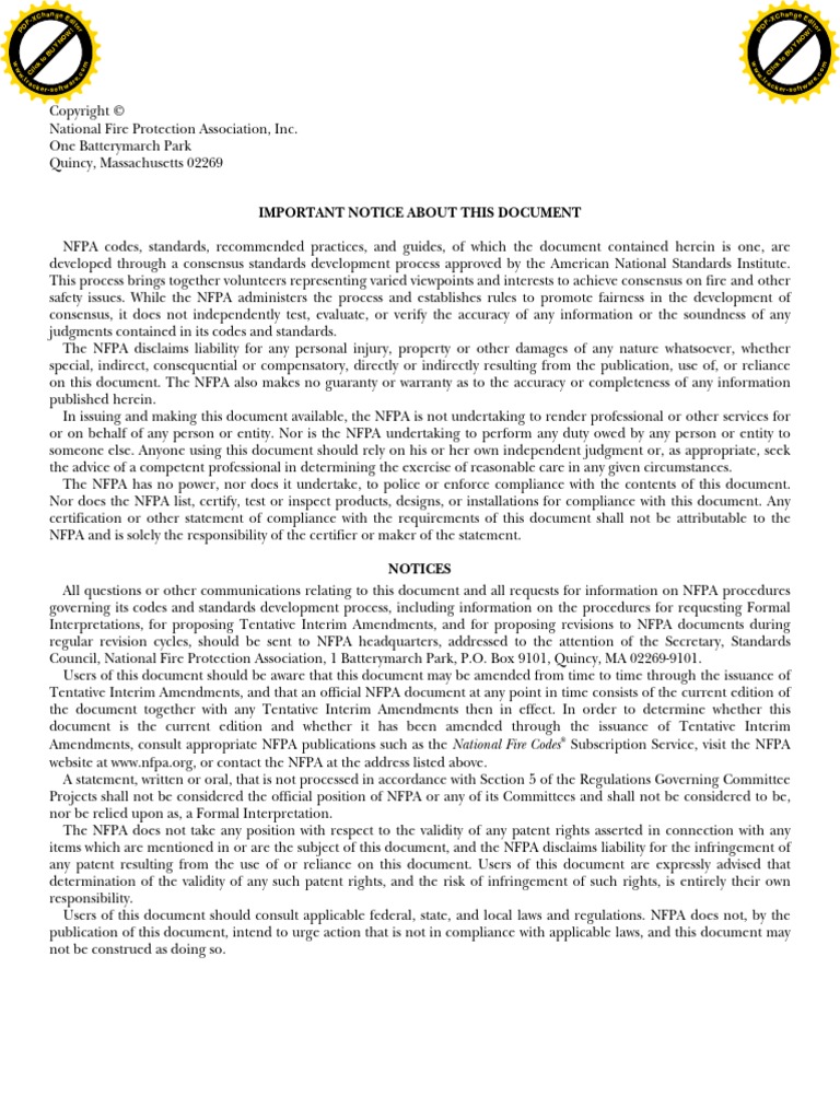 NFPA 850, 2000 Edition - 2 | Download Free PDF | Patent Infringement ...