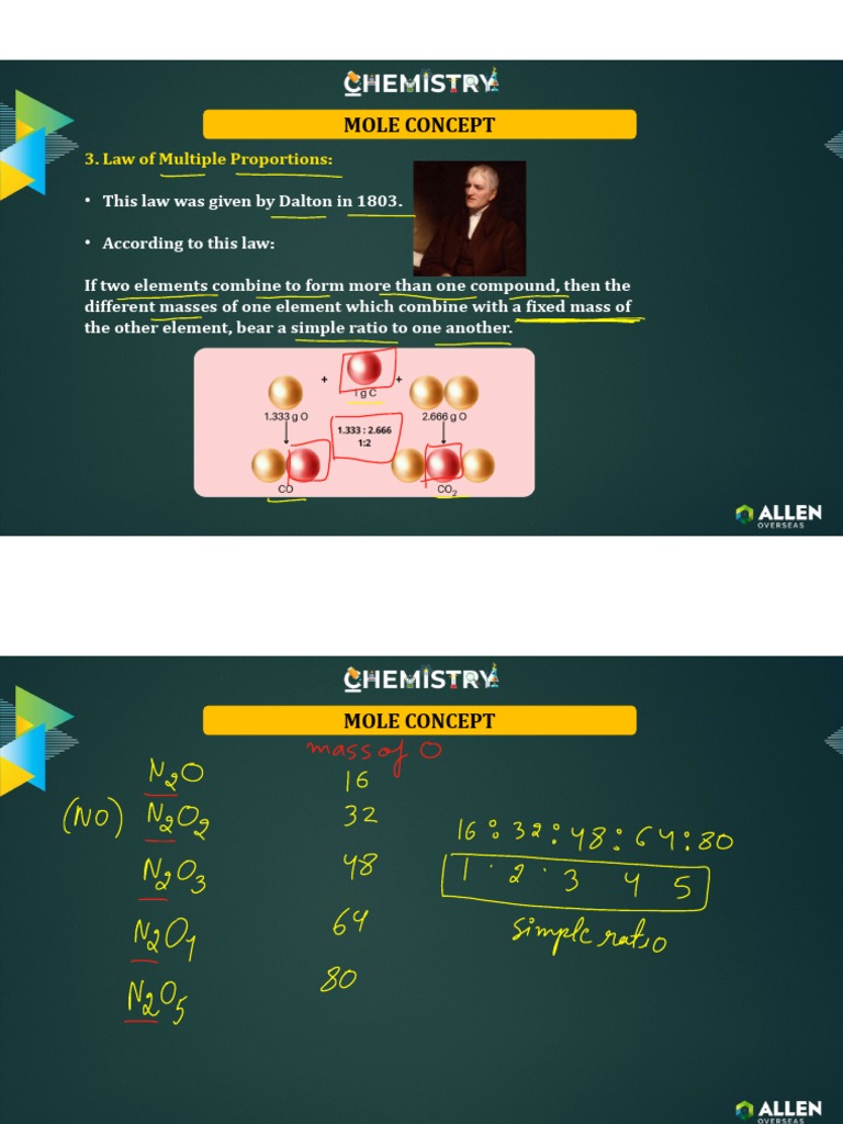 Mole Concept 4 | PDF | Mole (Unit) | Gases