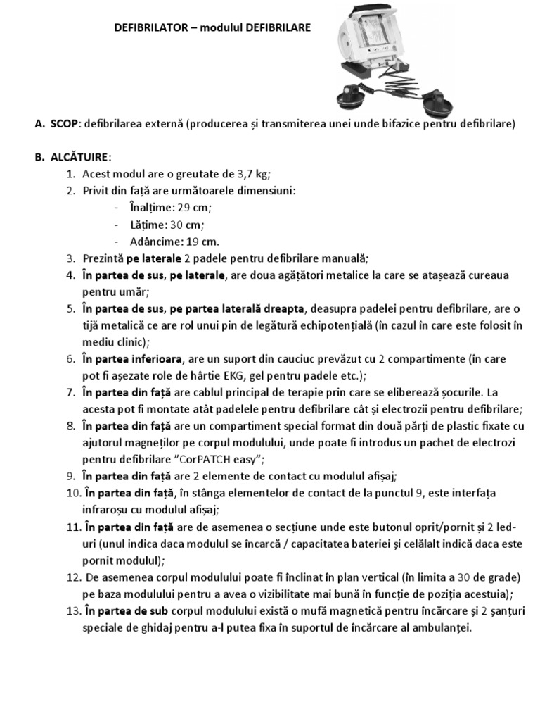 Defibrilator - Modulul DEFIBRILARE | PDF