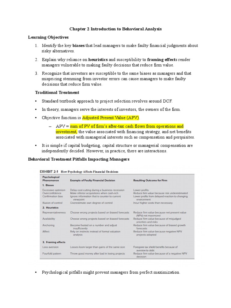 Chapter 2 Introduction To Behavioral Analysis | PDF | Behavioral Economics | Recession