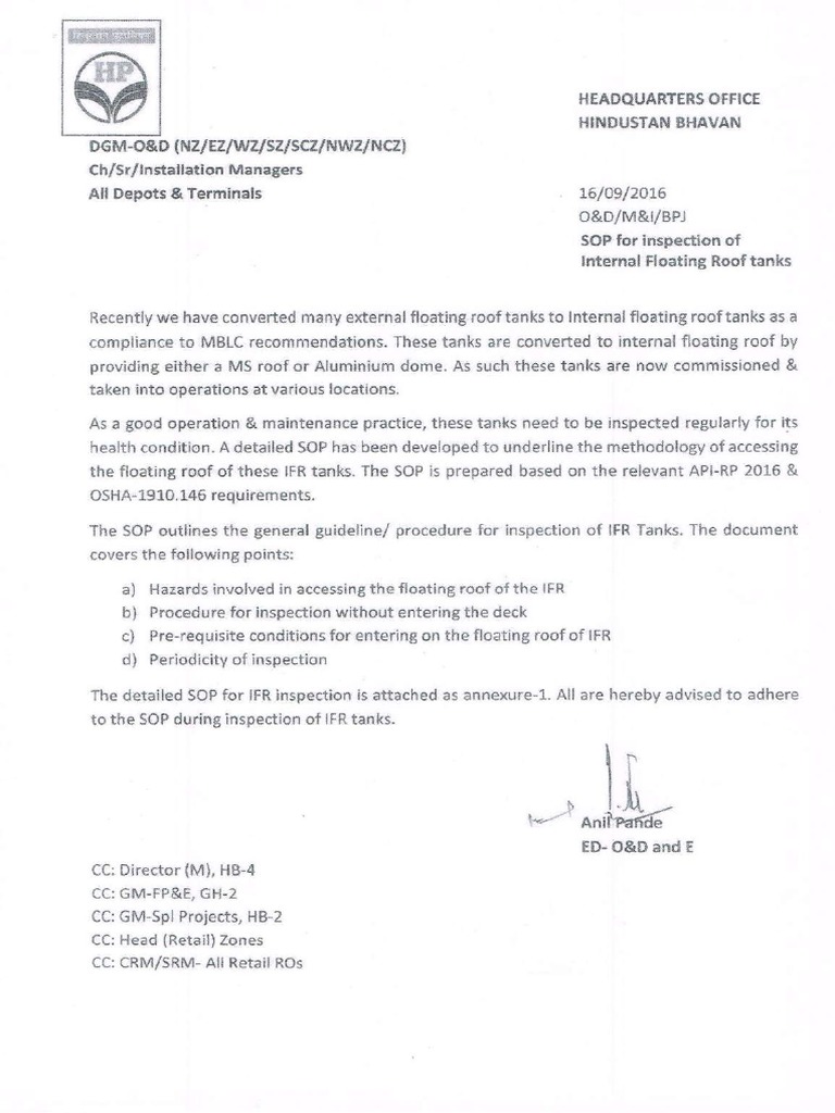 Tank Inspection Check List | PDF