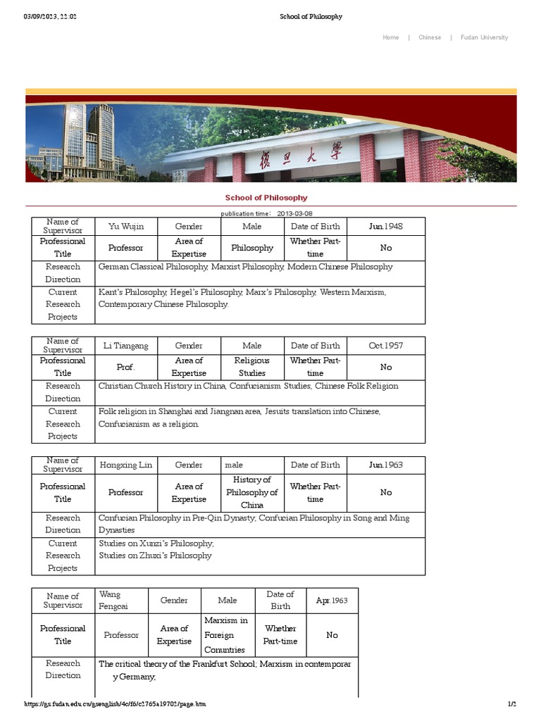 Fudan Graduate Philosophy | PDF