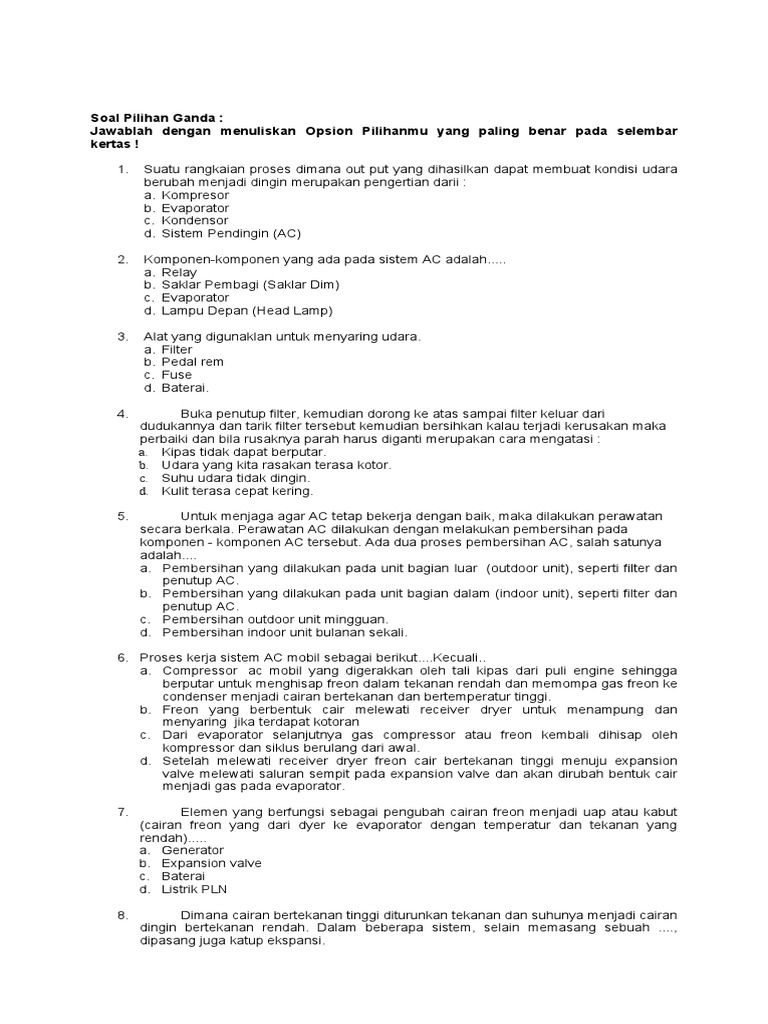 SOAL AC 12 TKRO A - | PDF