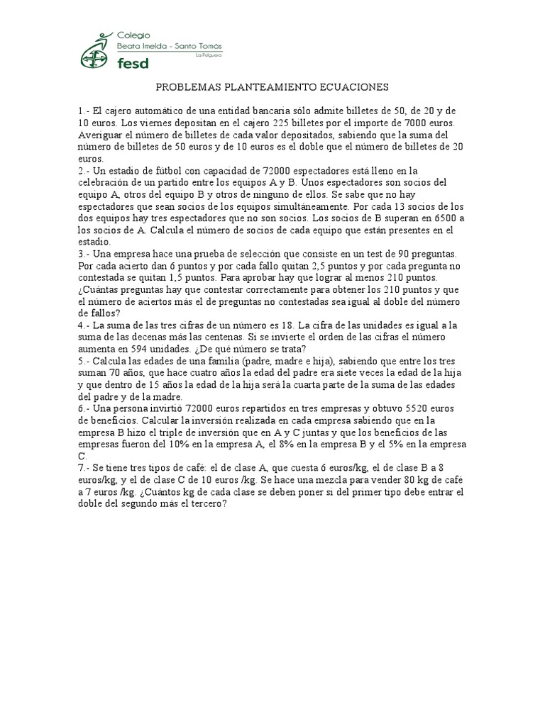 Problemas Mate II | PDF