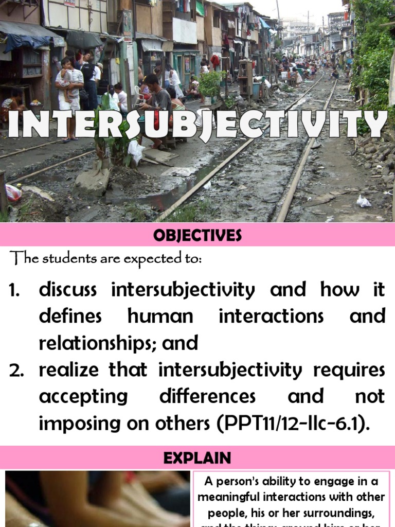 Philosophy of The Human Person Lesson Intersubjectivity | PDF ...