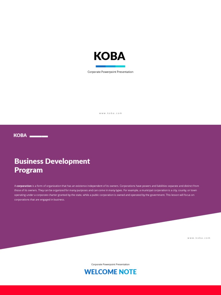 Koba Corporate Powerpoint Presentation | PDF Koba Corporate Powerpoint Presentation | PDF