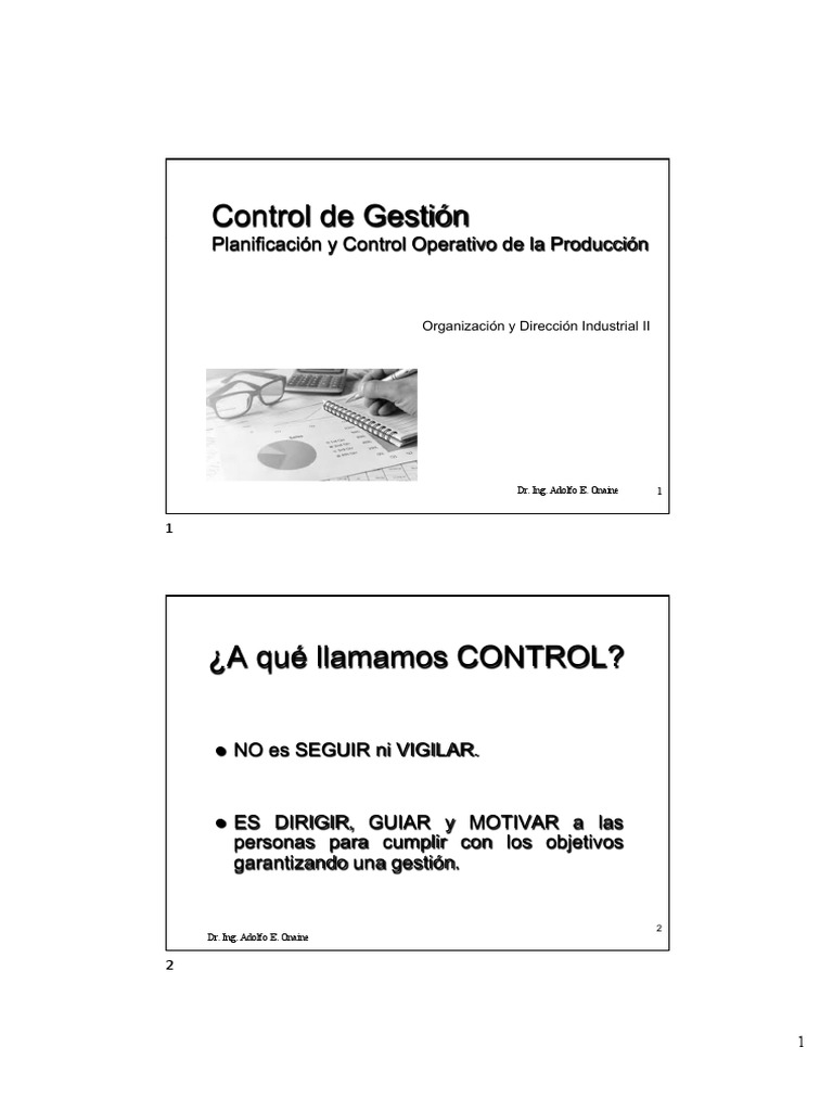 Planificación y Control Operativo de La Producción - Parte 1 | PDF ...