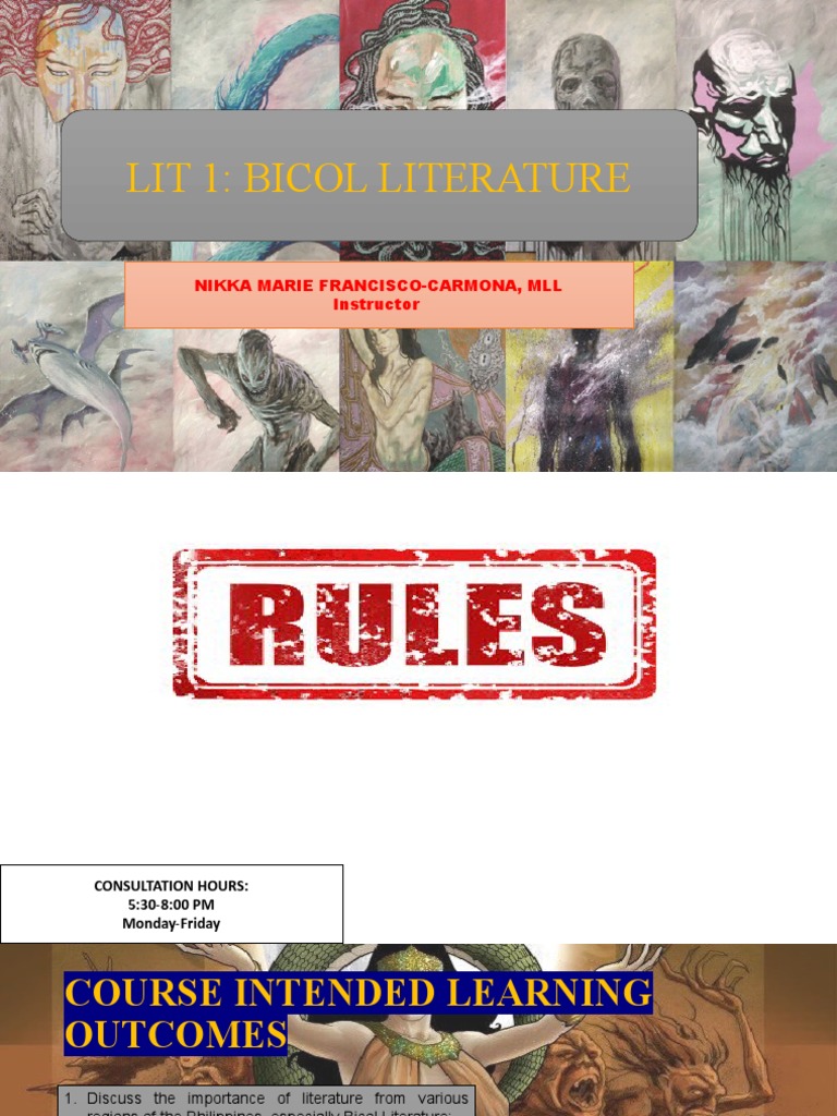 Bicol Literature Course Overview | PDF | General Fiction