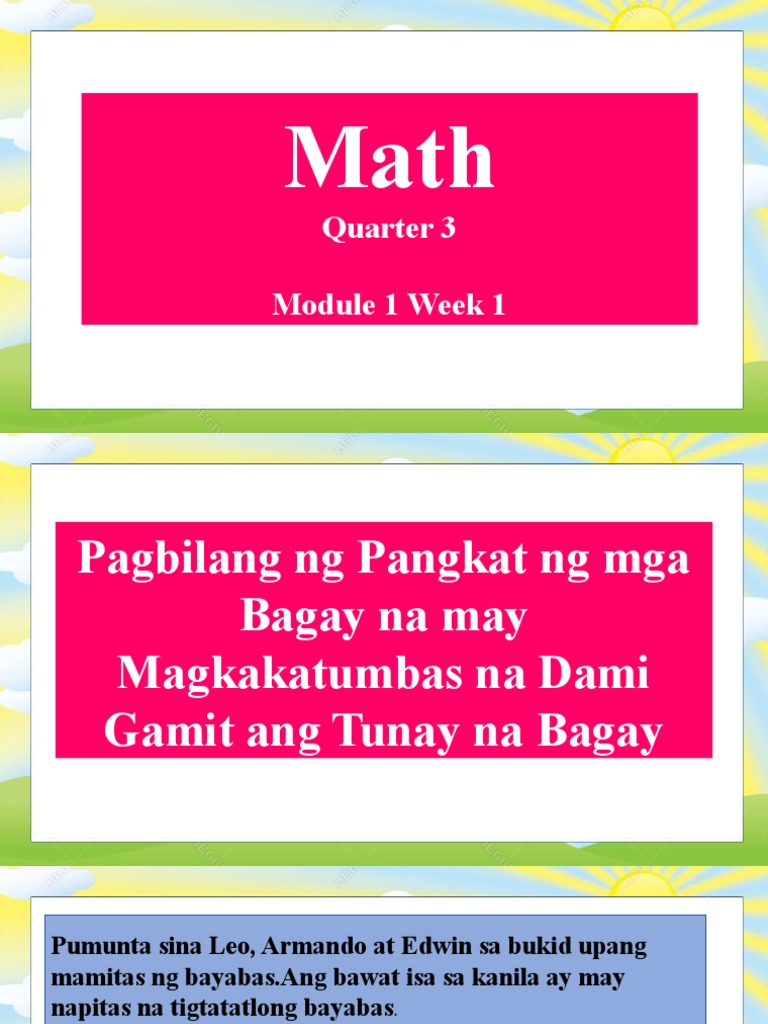 Math Module 1 (3RD Quarter) | PDF