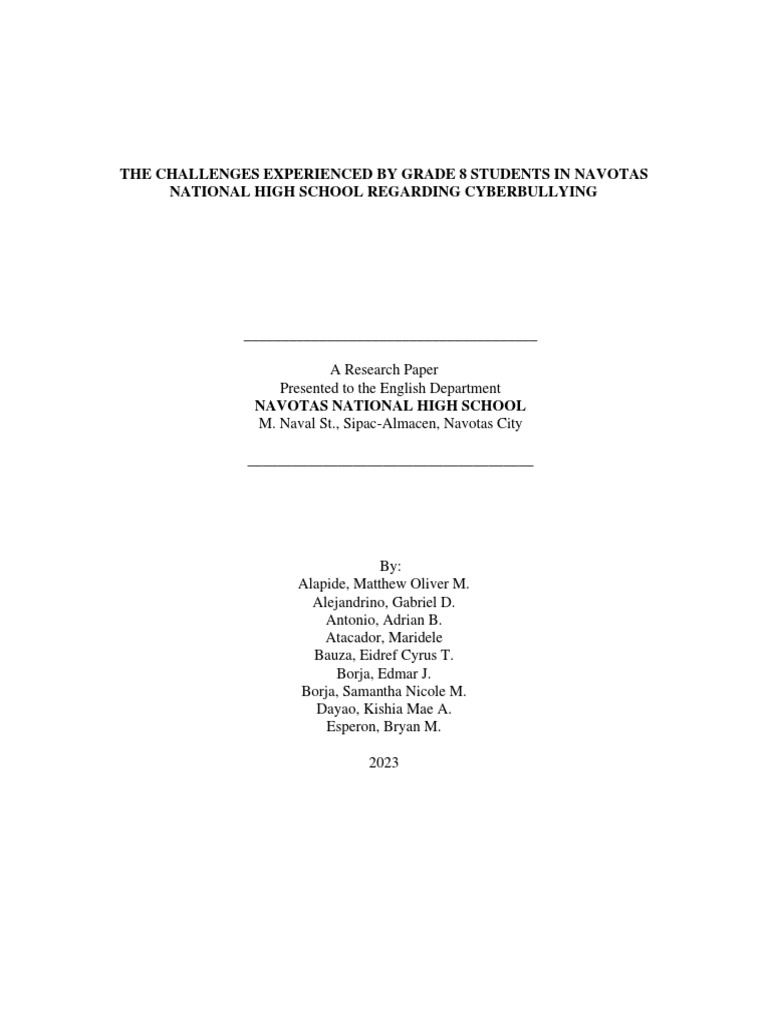 Research Paper | PDF | Cyberbullying | Survey Methodology