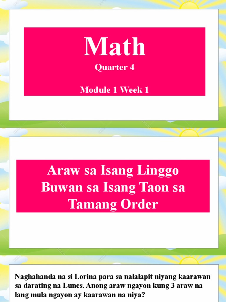 Math Module 1 (4TH Quarter) | PDF