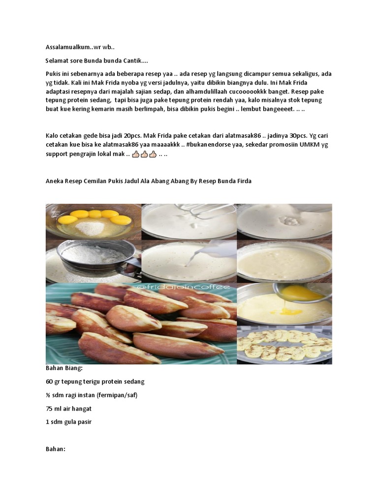 Resep Cemilan Pukis Jadul | PDF