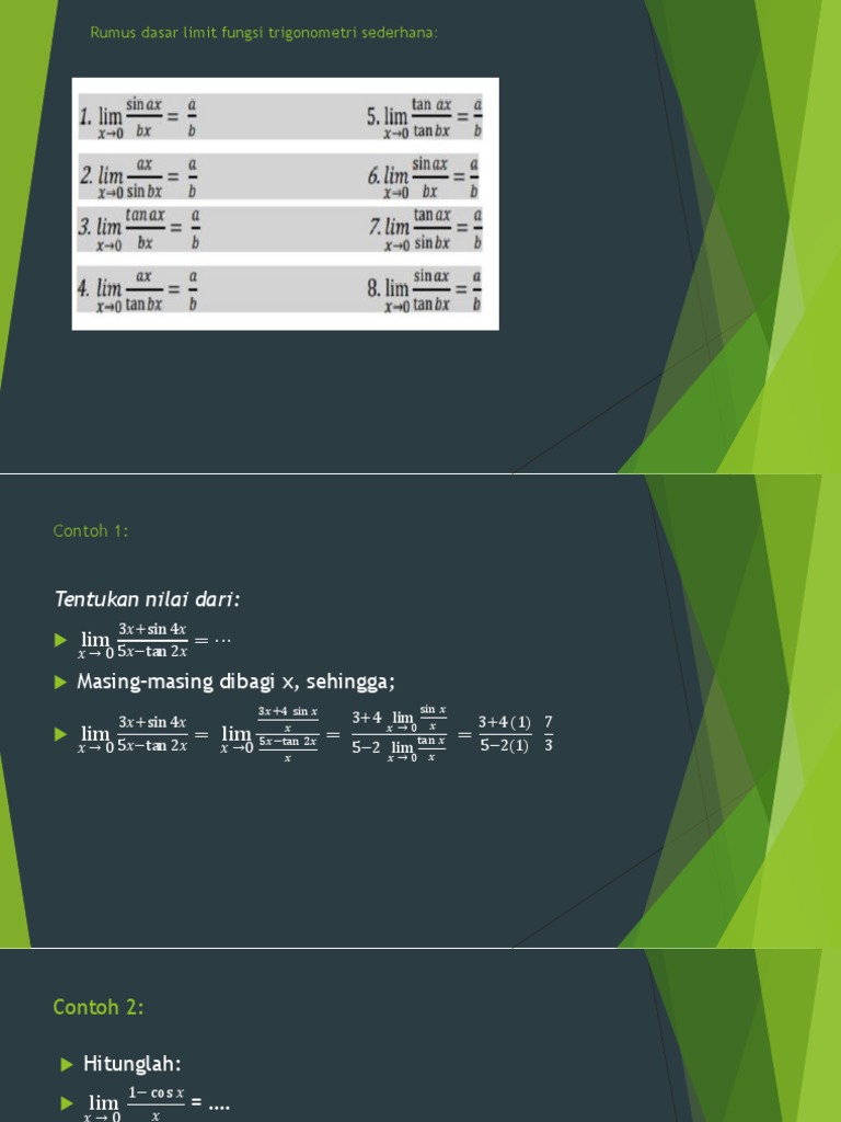 Lanjutan Rumus Dasar Limit Fungsi | PDF