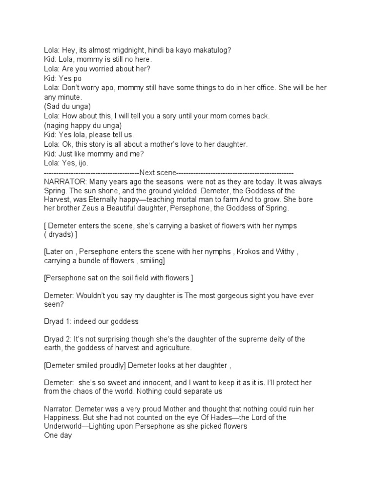 Demeter Persephone | PDF | Persephone | Hades