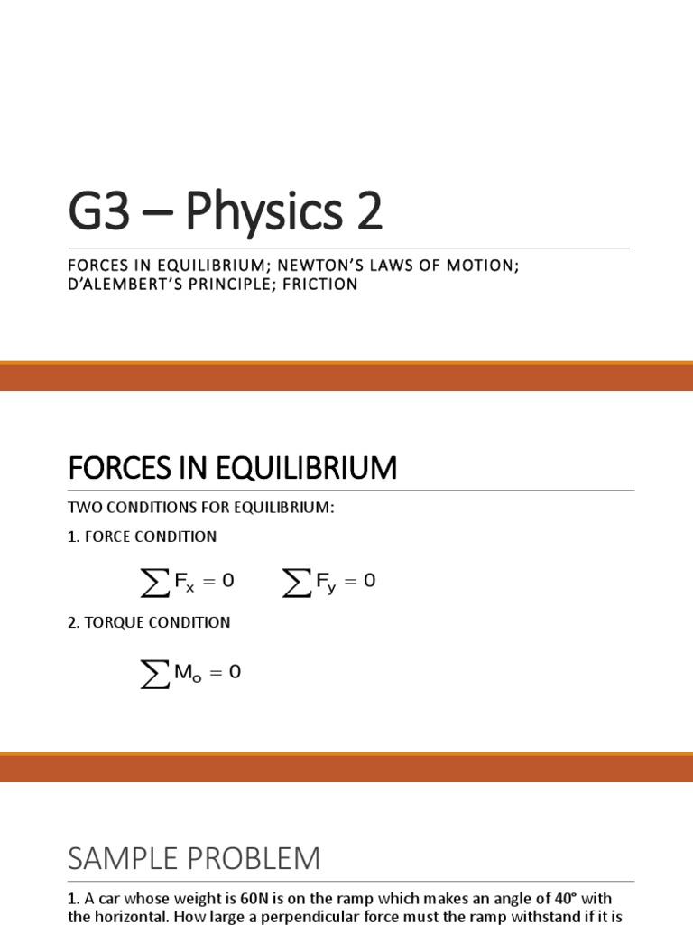 g3 Physics 2 | PDF | Force | Friction