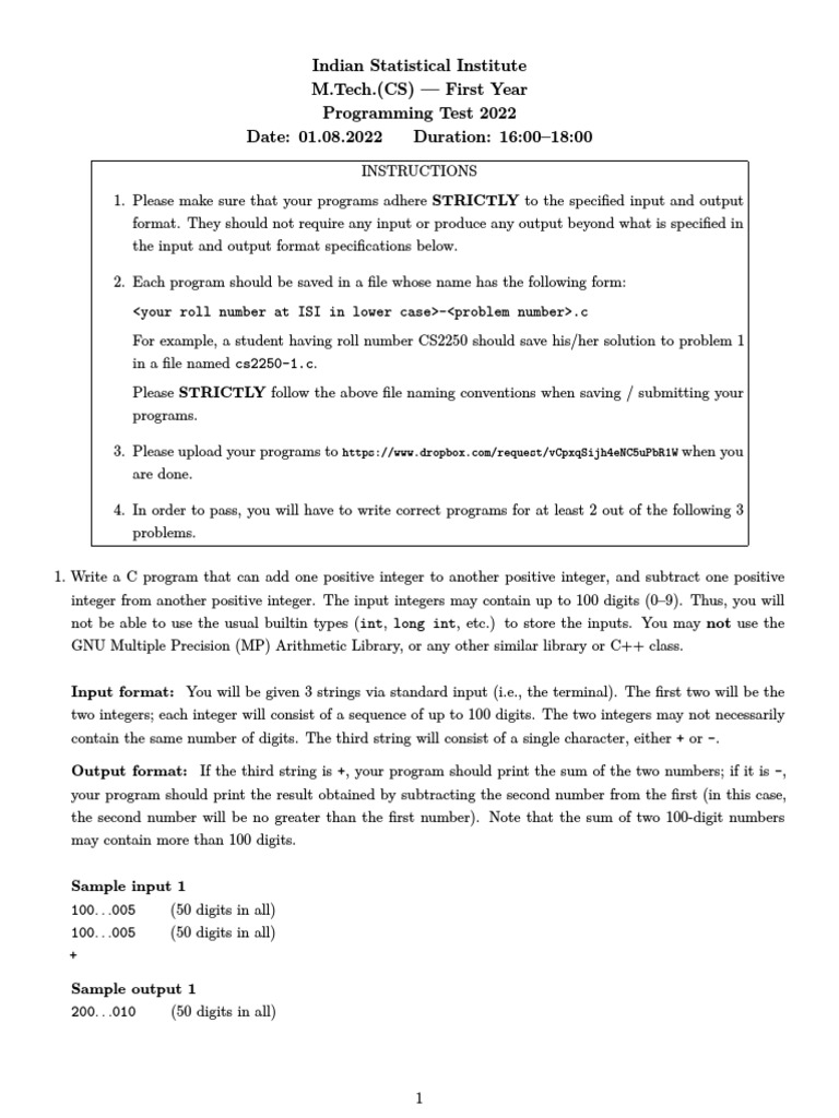 Ptest 2022 | PDF | Matrix (Mathematics) | Integer (Computer Science)