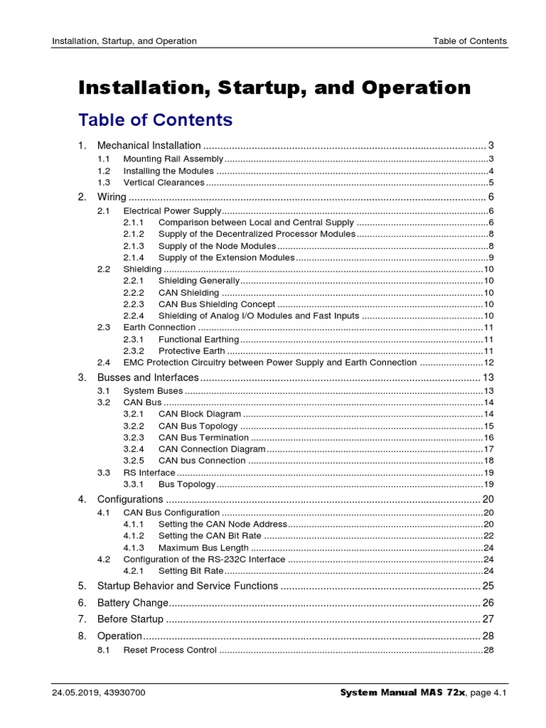 MAS72x EN 04 Install Startup | PDF | Power Supply | Network Topology