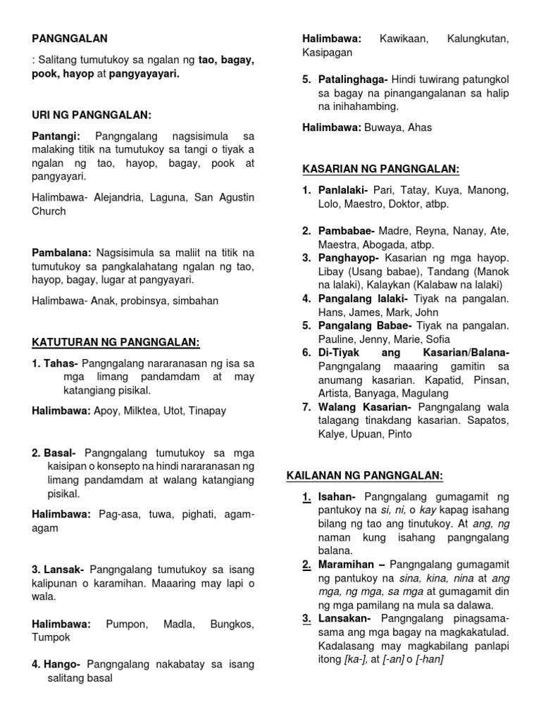 PANGNGALAN | PDF