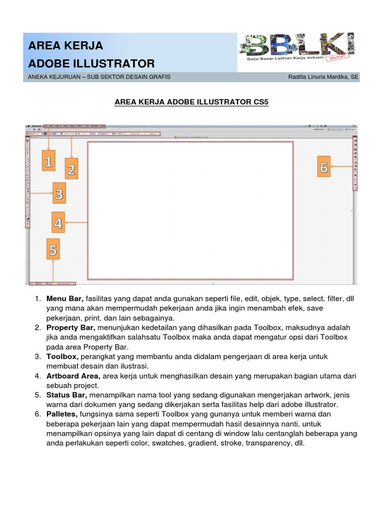 Area Kerja Illustrator | PDF | Seni | Komputer