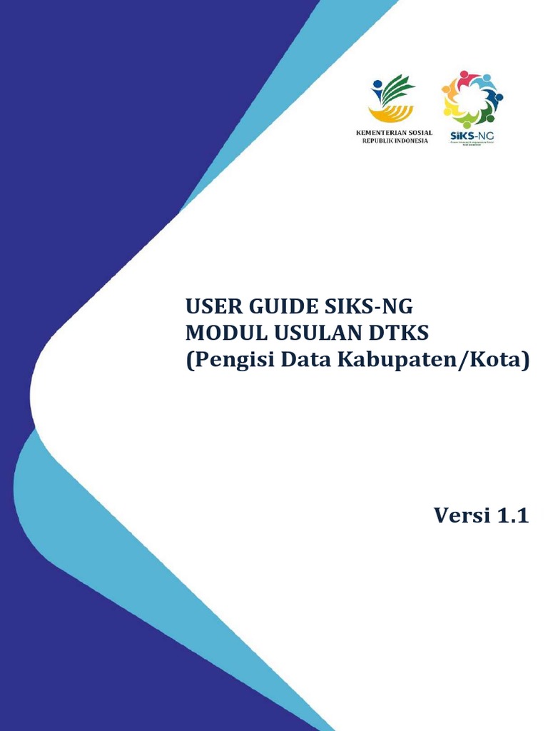 Panduan SIKS-NG Usulan DTKS | PDF