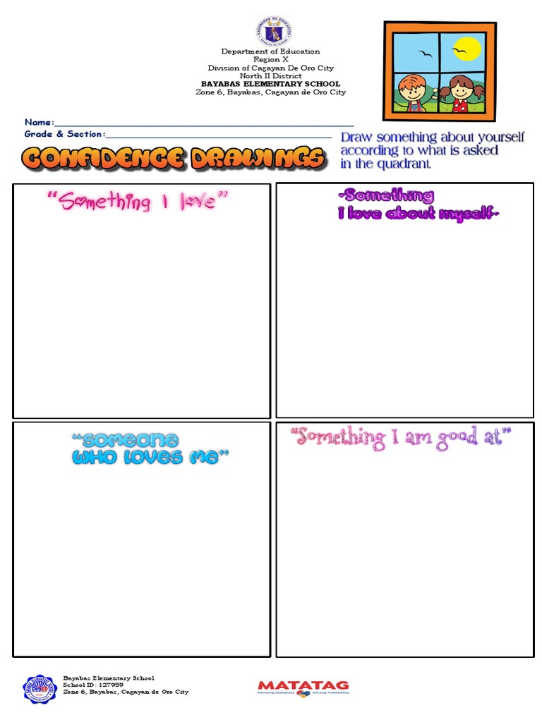 Grade 6 - Psychosocial Activity No.2 - Confidence Drawing | PDF