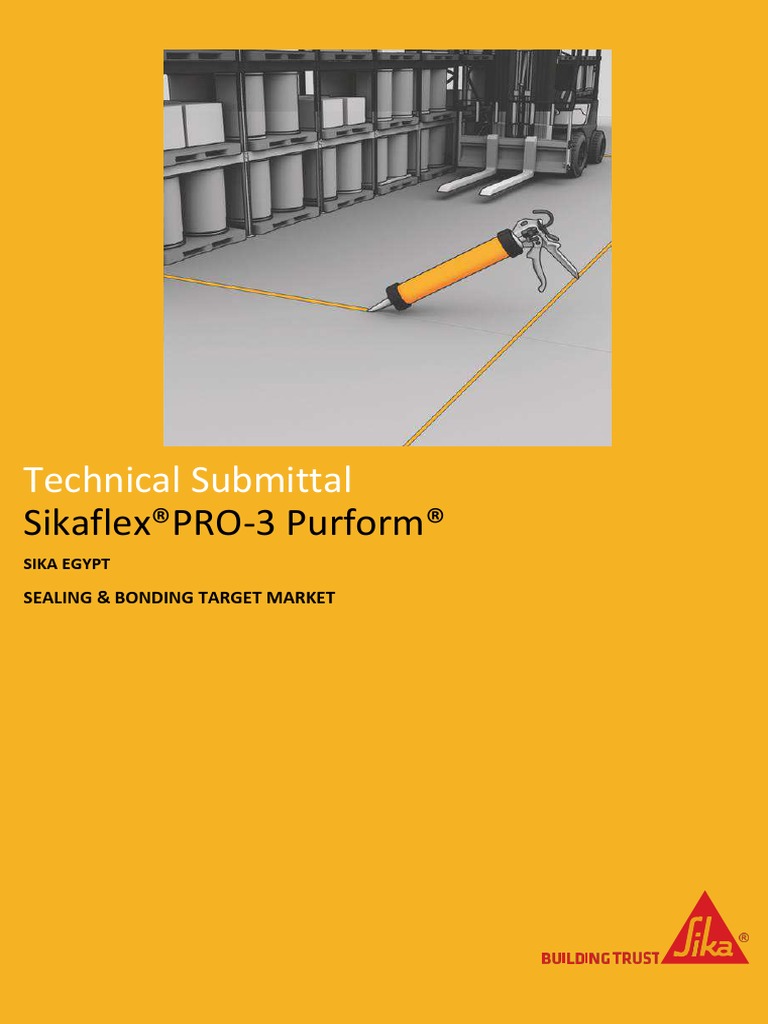 Sikaflex® Pro-3 Purform® - Material Submittal | PDF | Personal ...