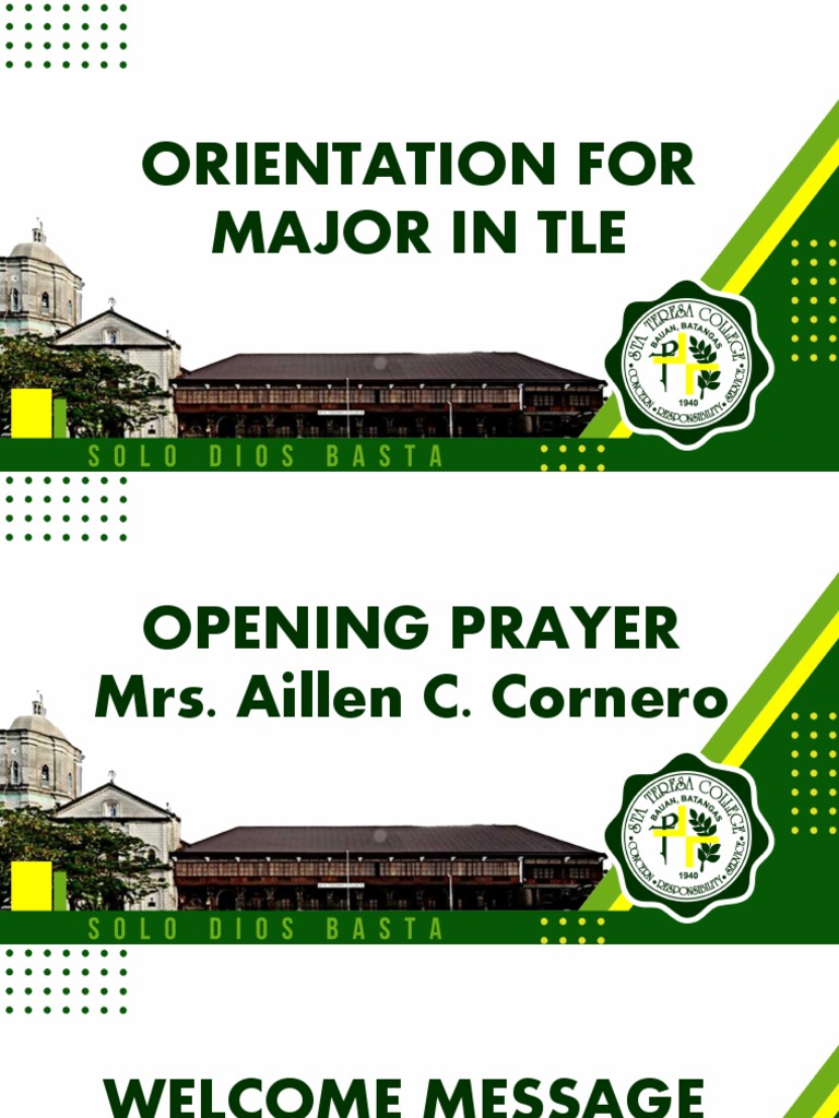 Tle Major Orientation | PDF | Construction | Welding