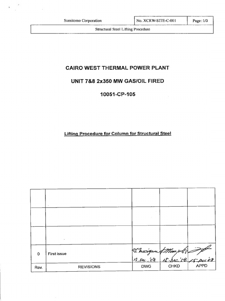 Hitachi Lifting Plan | PDF