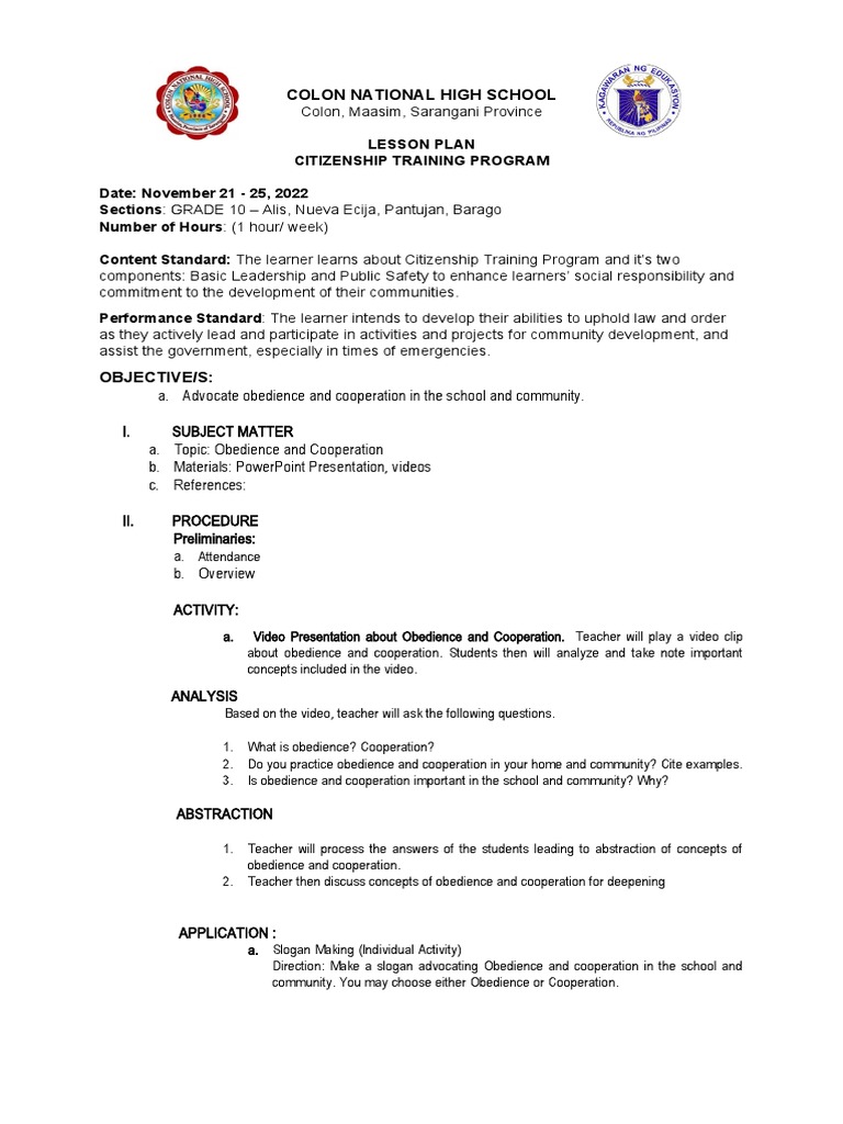 DLP Week 3 | PDF | Lesson Plan | Learning