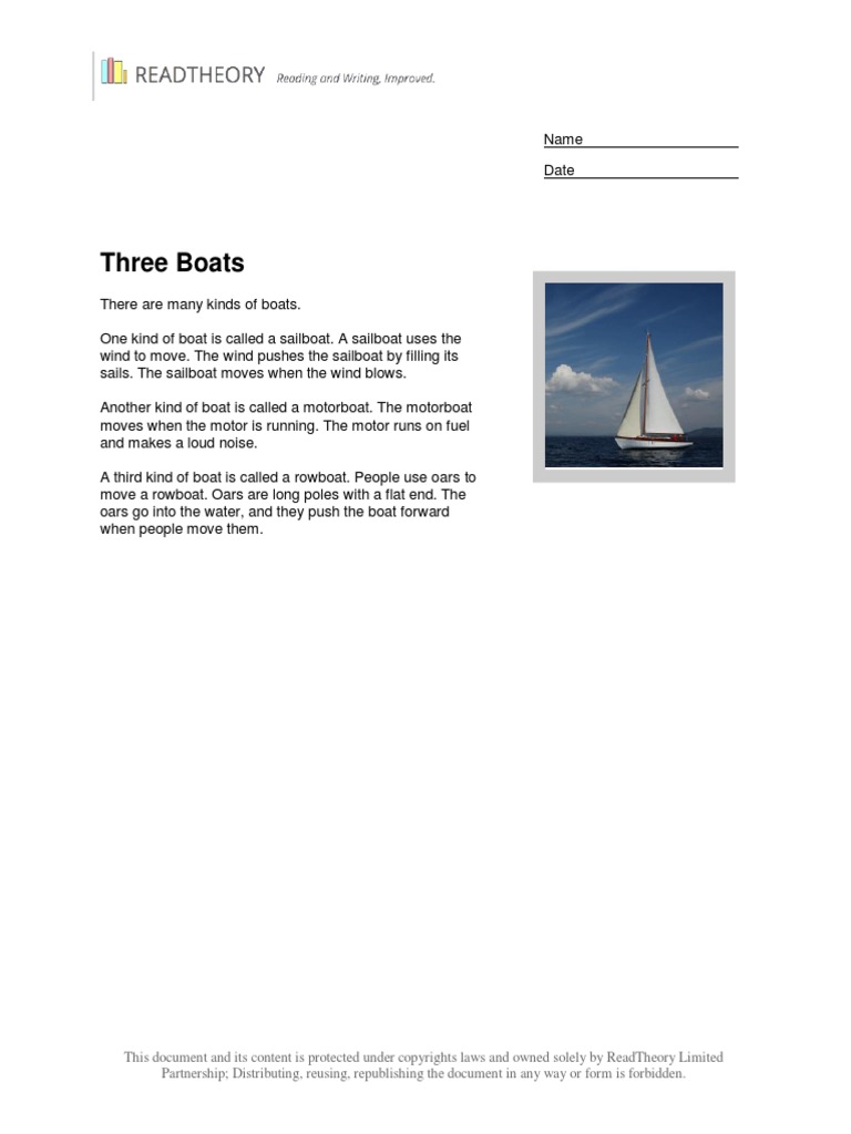 Three-Boats-Text - 2nd-Grade | PDF