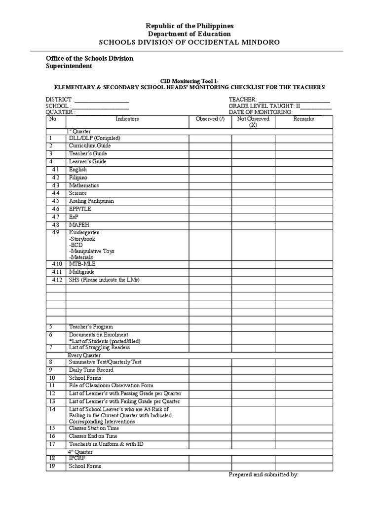 CID Monitoring Tools 1A | PDF