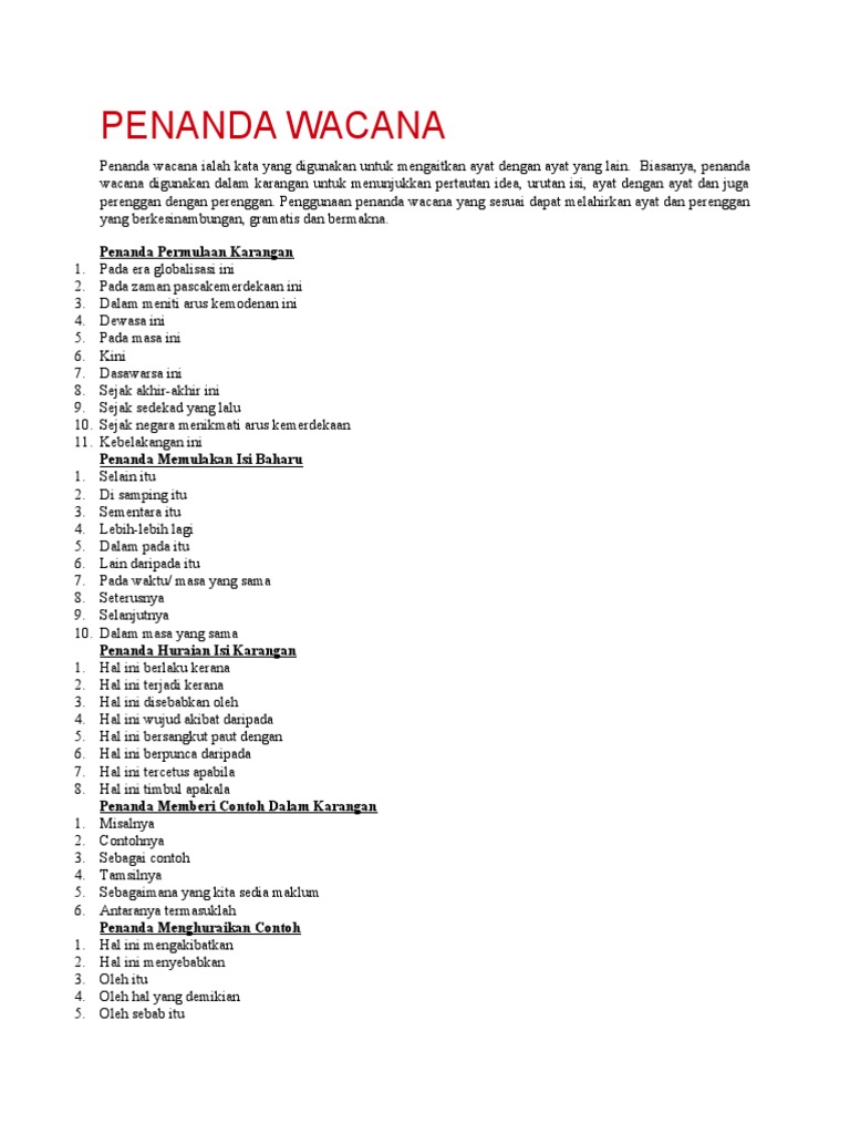 Penanda Wacana | PDF