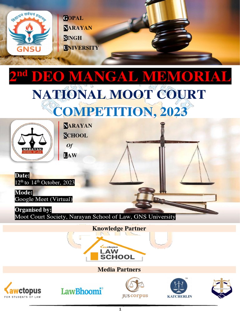 2nd Deo Mangal Memorial National Moot Court Competition, 2023 by Gopal ...