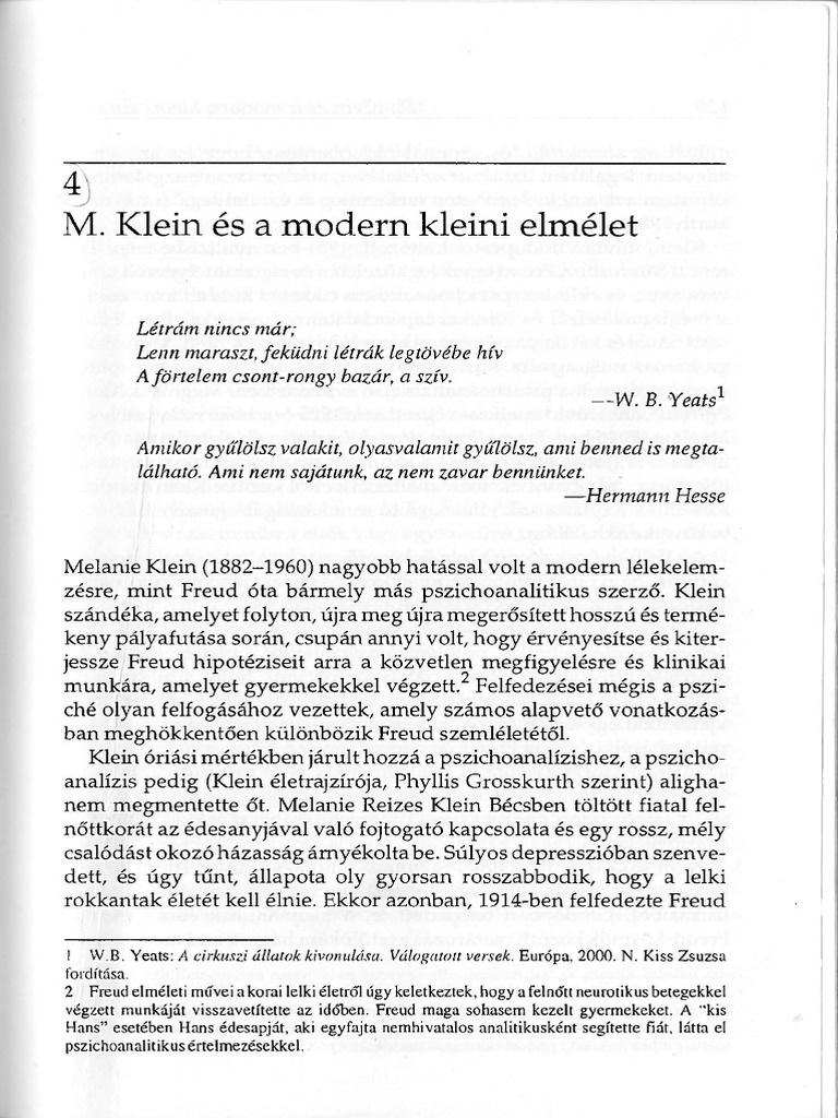 4 M. Klein És A Modern Kleini Elmélet | PDF