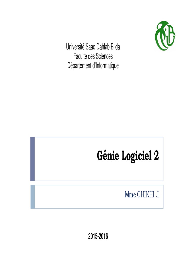 GL - Qualité Logiciel Version 2015-2016 | PDF