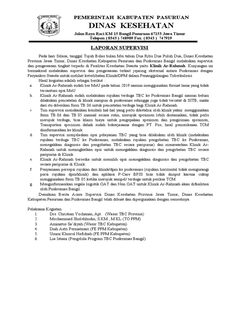 Contoh Laporan 271 SPV | PDF