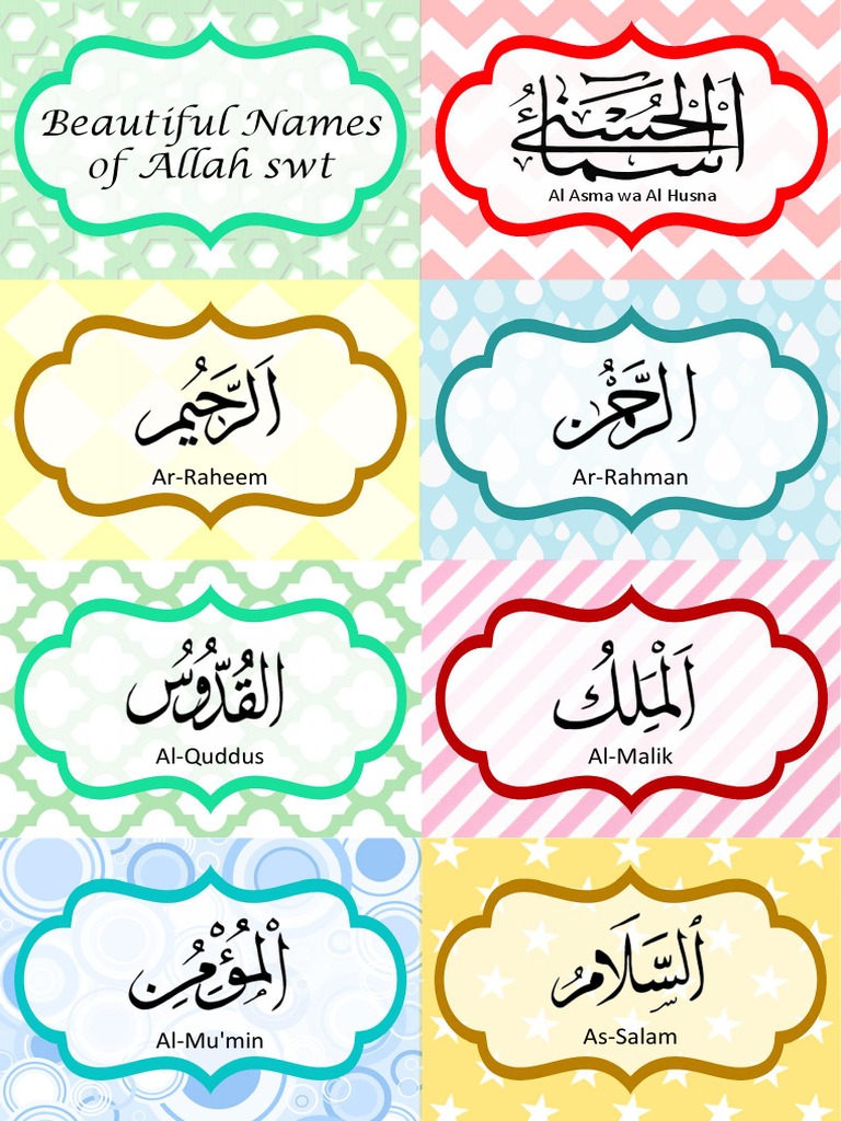 Asma'ul Husna | PDF | Theology