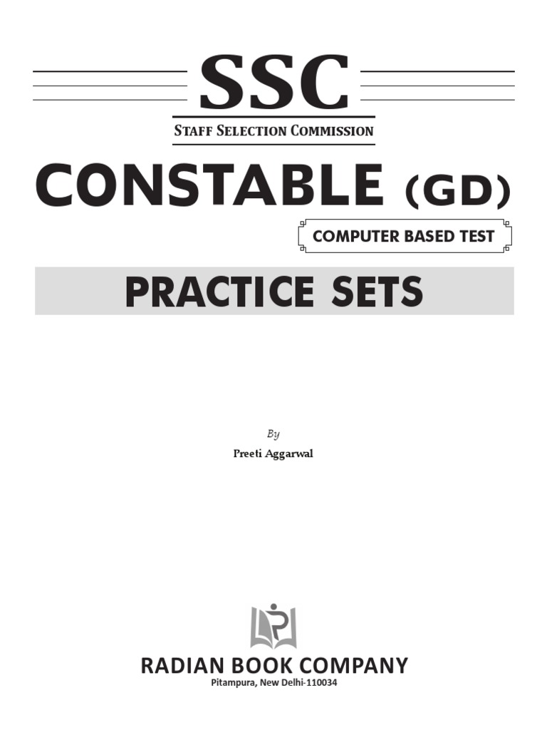 Demo 30 Radian SSC Constable GD Practice Set and Previous Year Solved ...