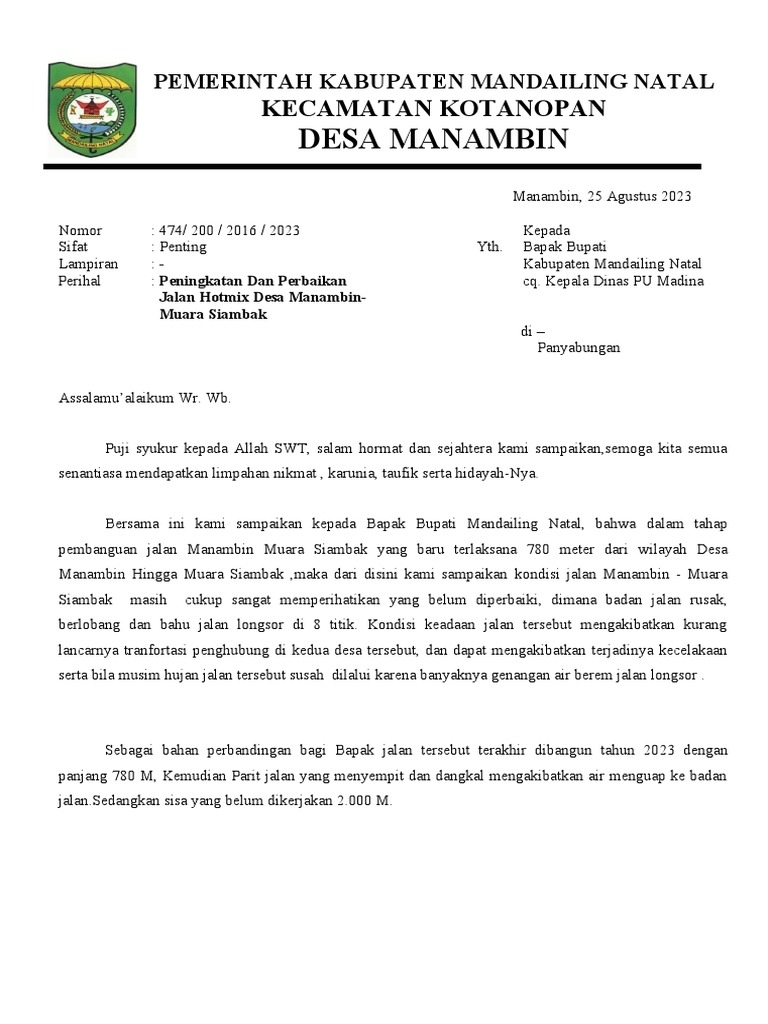 Proposal Jalan Hotmix | PDF