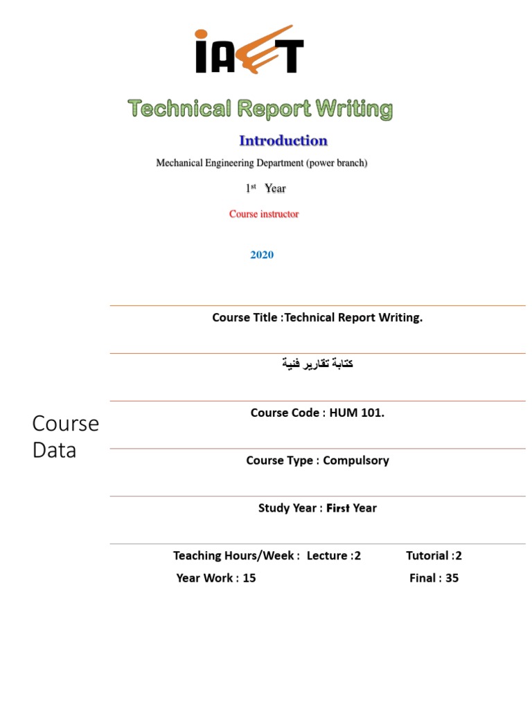 Technical Report Writing for Engineers | PDF | Engineer | Engineering