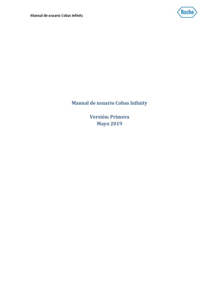 Cobas Infinity - Manual Operador | PDF | Ventana (informática ...