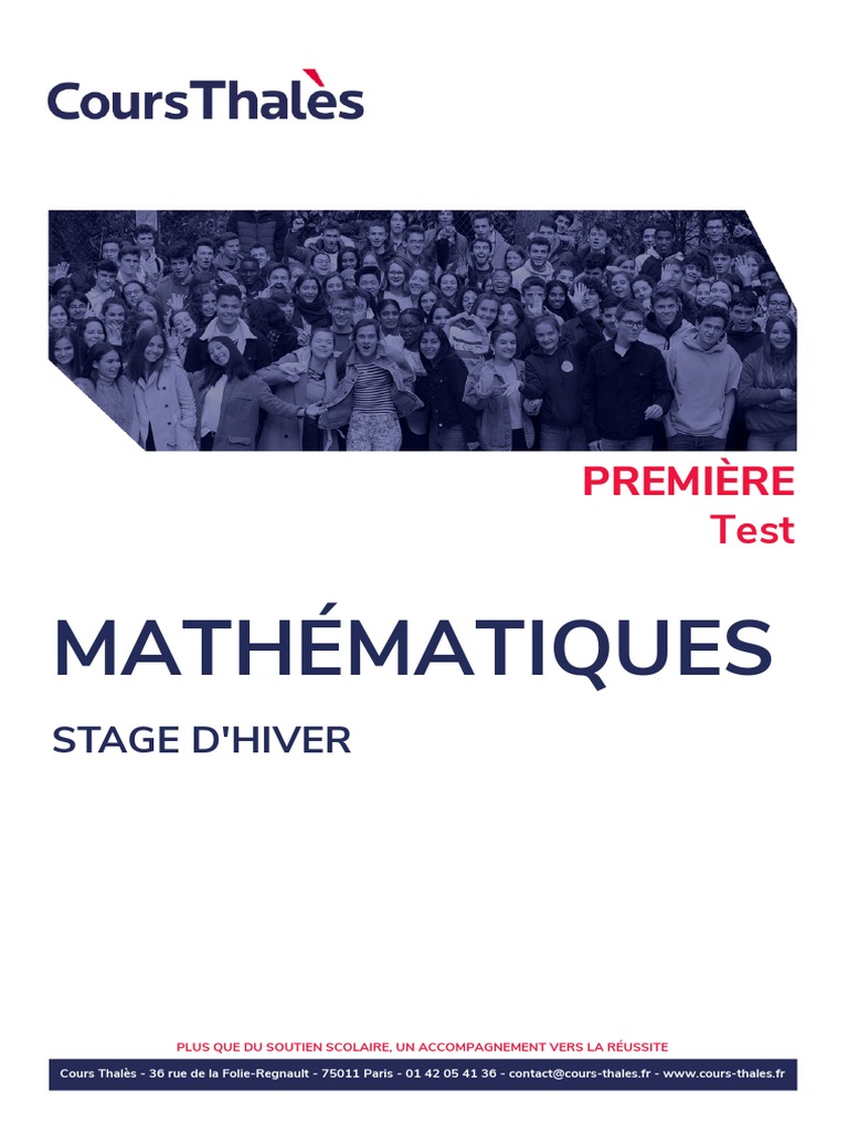 1ere Hiver Maths Test | PDF | Fonction (Mathématiques) | Coordonnées ...