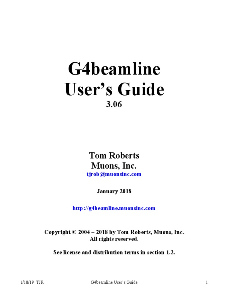 G4 Beamline Users Guide | PDF | Command Line Interface | Icon (Computing)